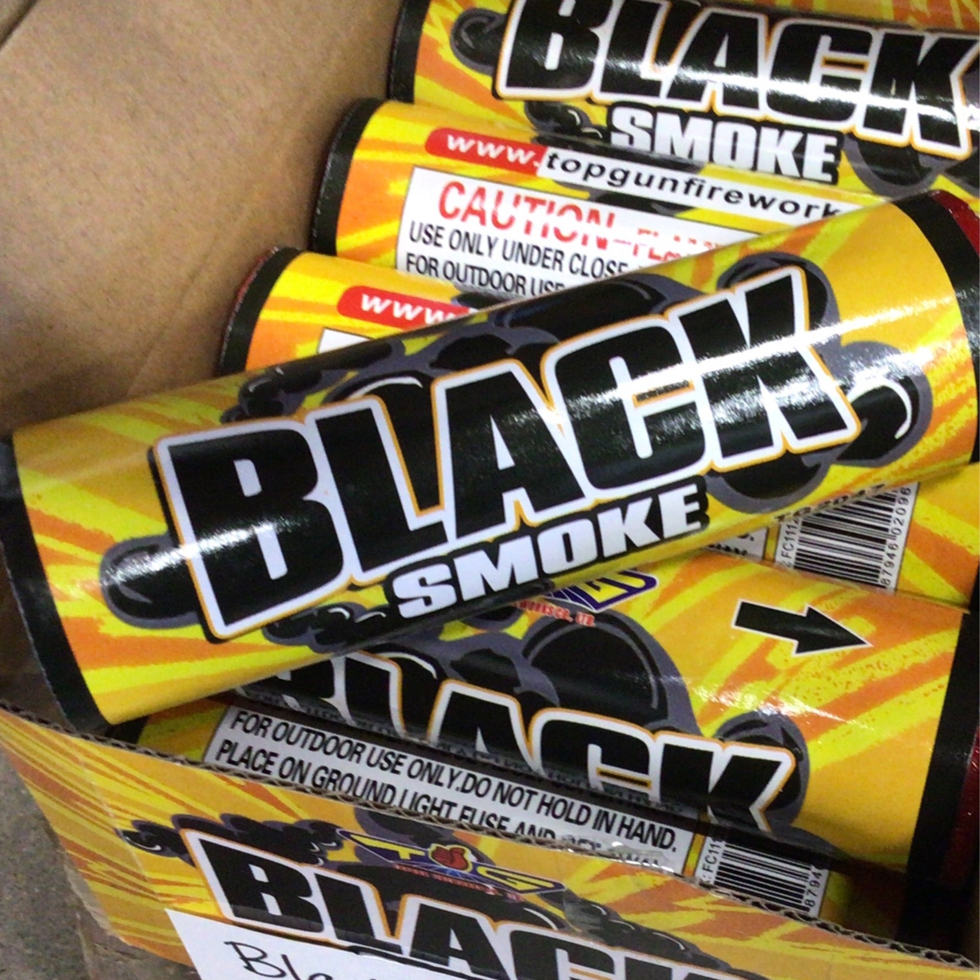 Black smoke | KG Fireworks Warehouse - South Range, Wisconsin