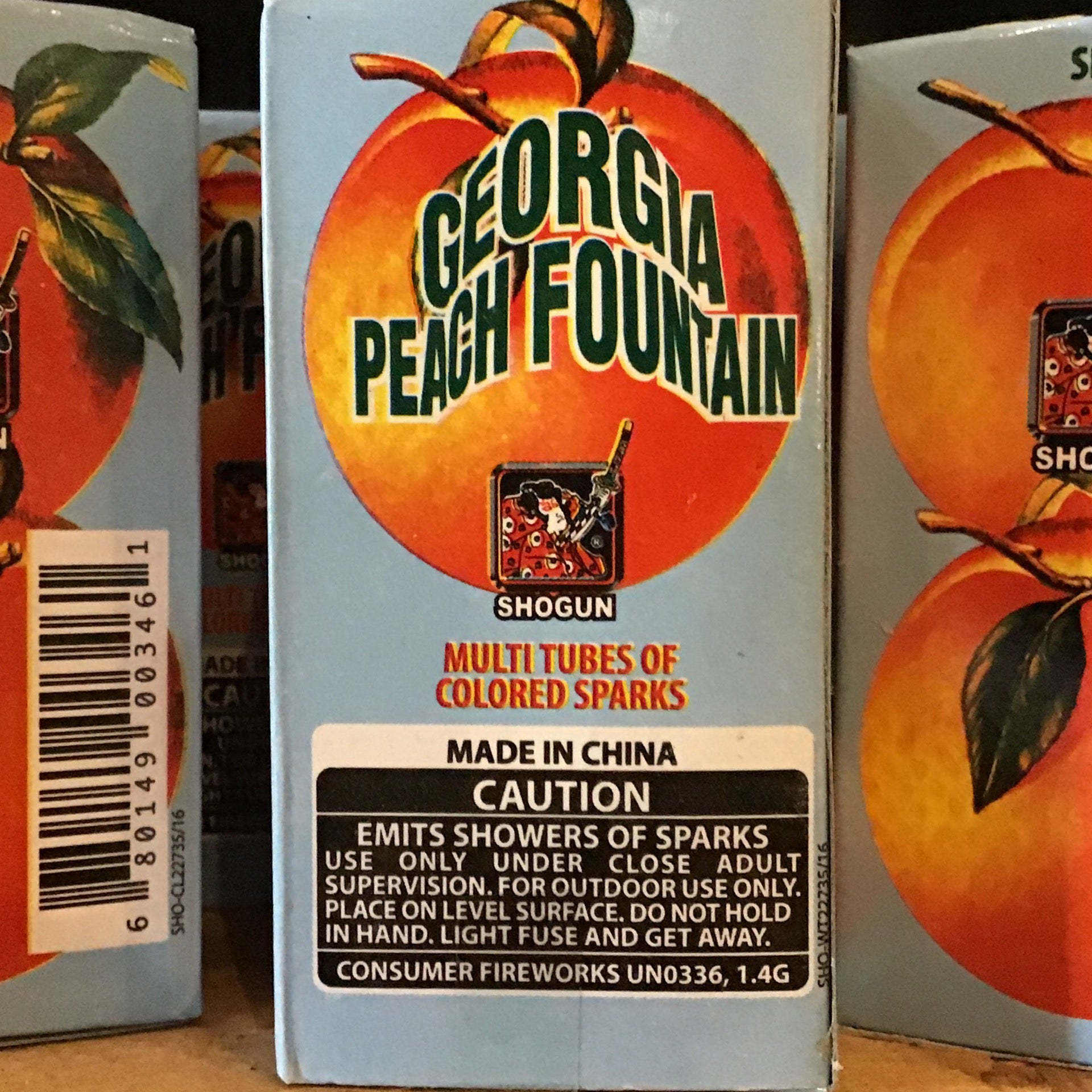 Georgia Peach Fountain | KG Fireworks Warehouse - South Range, Wisconsin