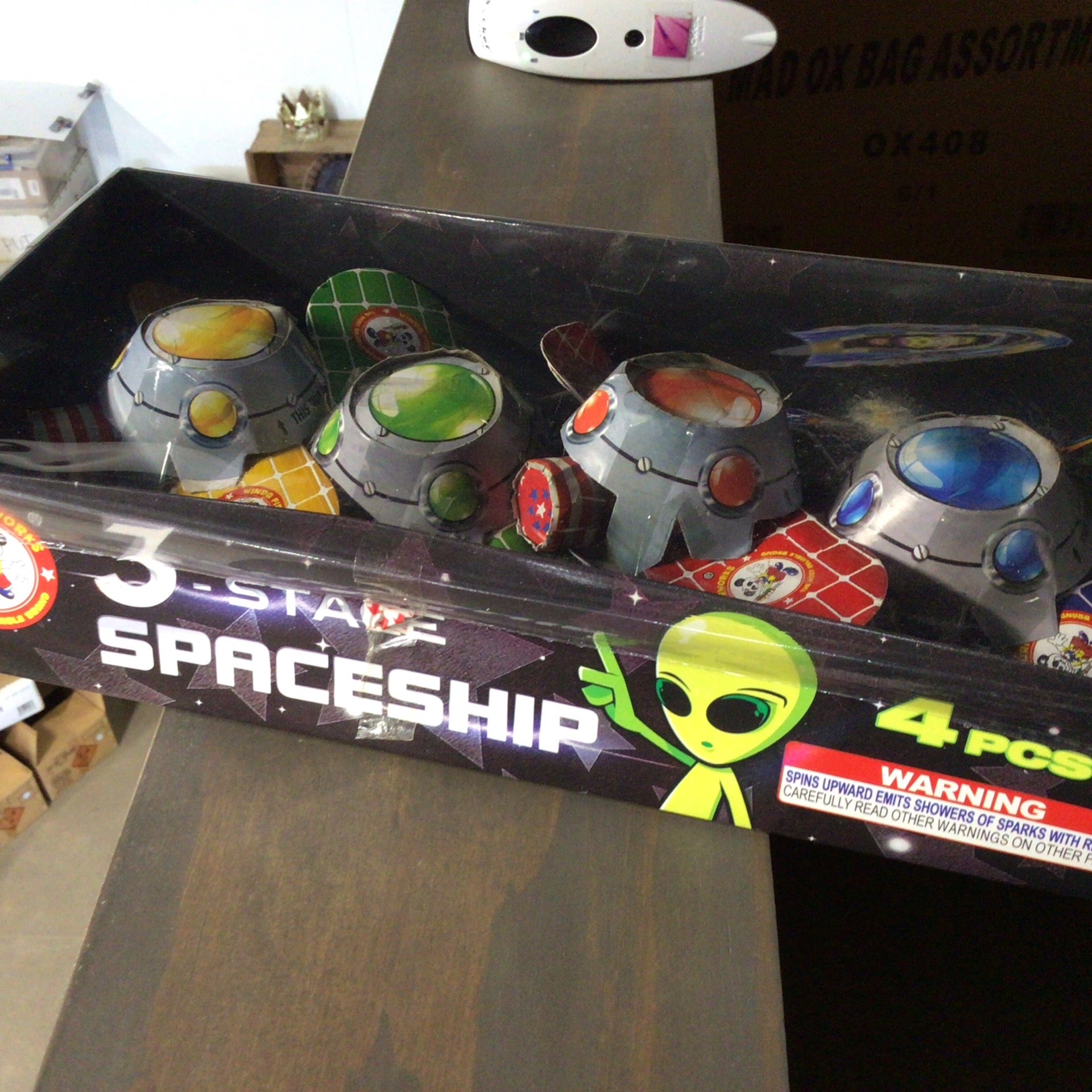 3 stage spaceship | KG Fireworks Warehouse - South Range, Wisconsin