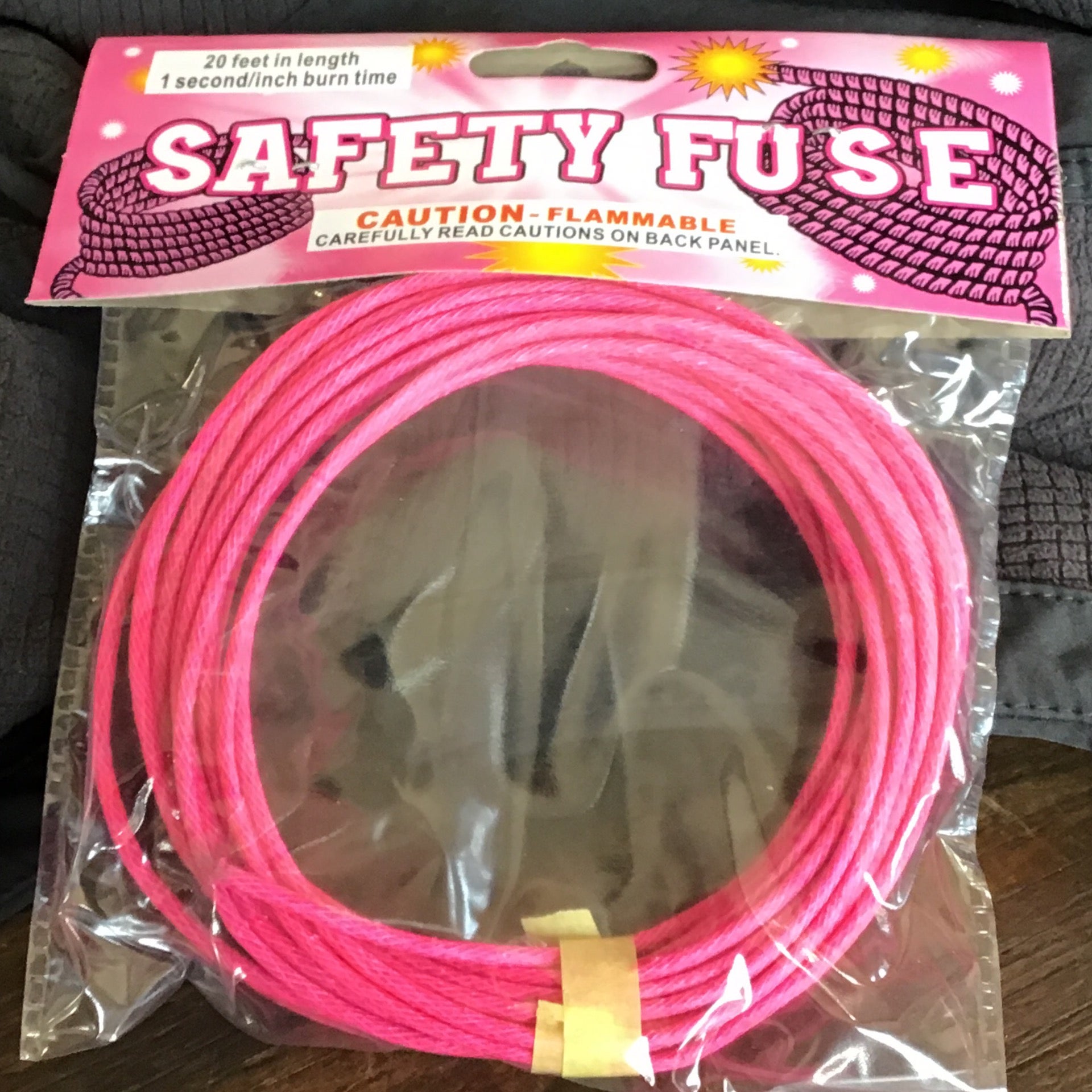 Safety fuse fast pink | KG Fireworks Warehouse - South Range, Wisconsin