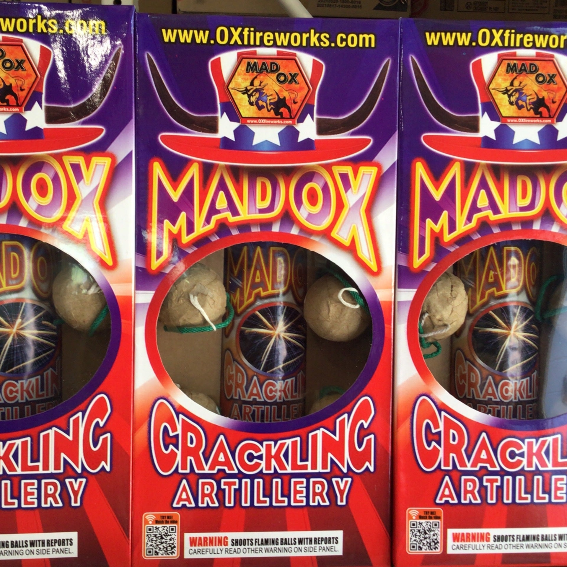 Mad Ox-Crackling Artillery | KG Fireworks Warehouse - South Range ...