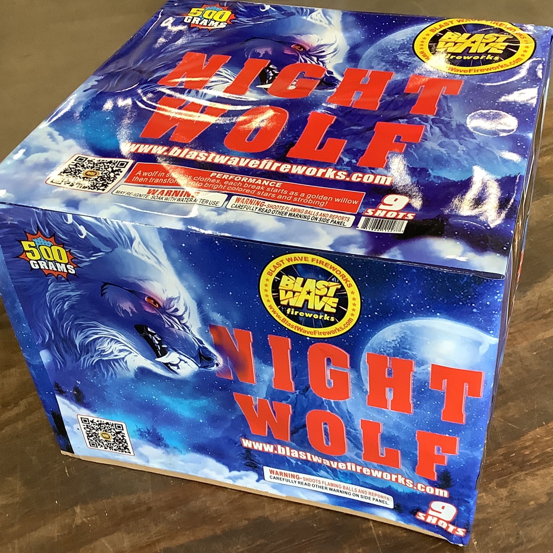 Night wolf | KG Fireworks Warehouse - South Range, Wisconsin