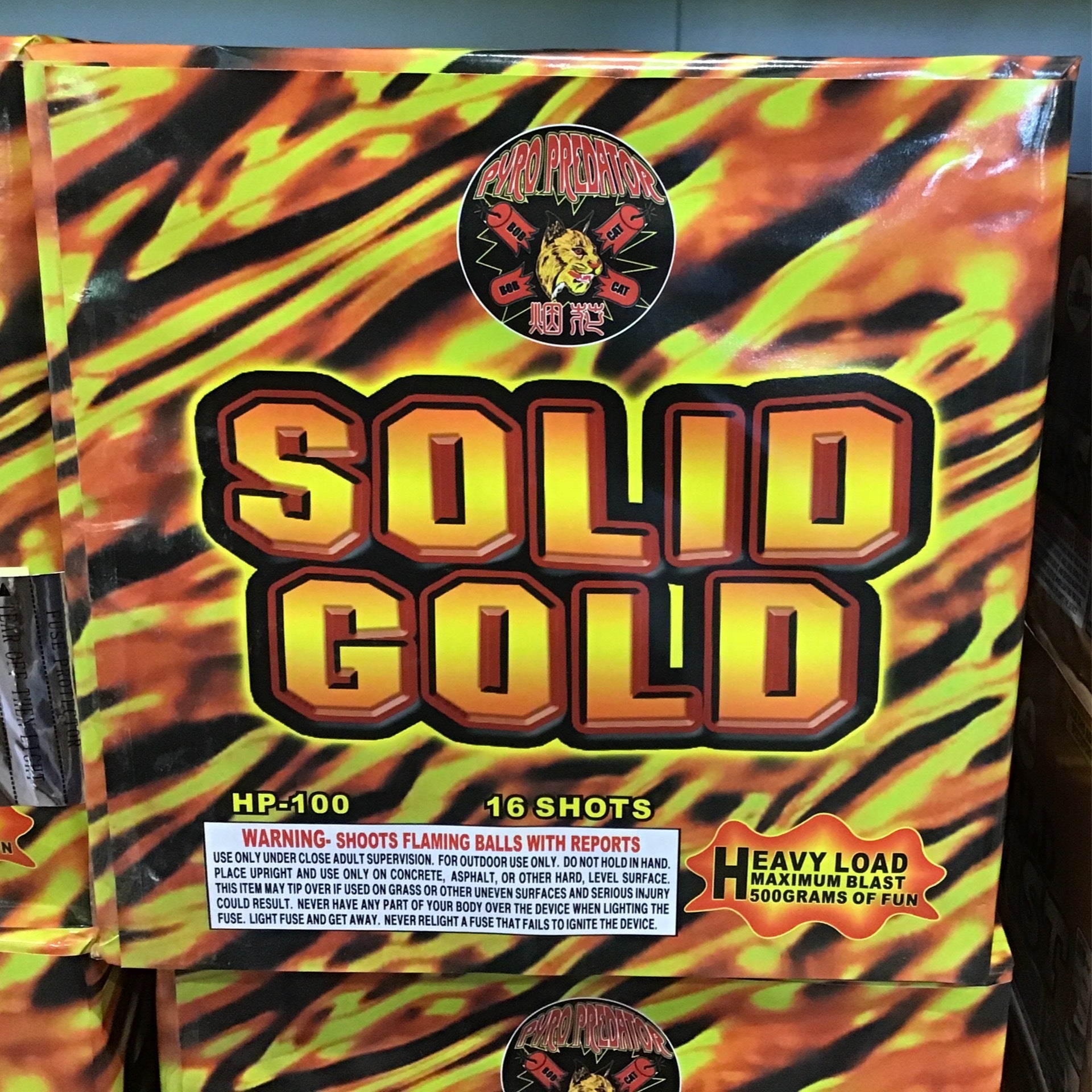 Solid gold | KG Fireworks Warehouse - South Range, Wisconsin