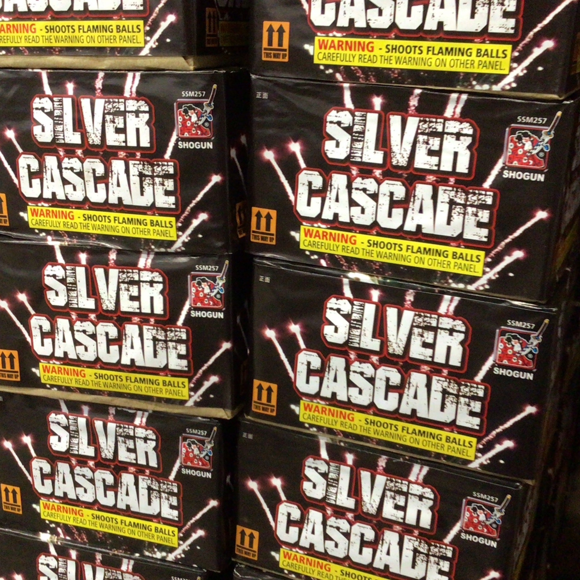 Silver cascade | KG Fireworks Warehouse - South Range, Wisconsin